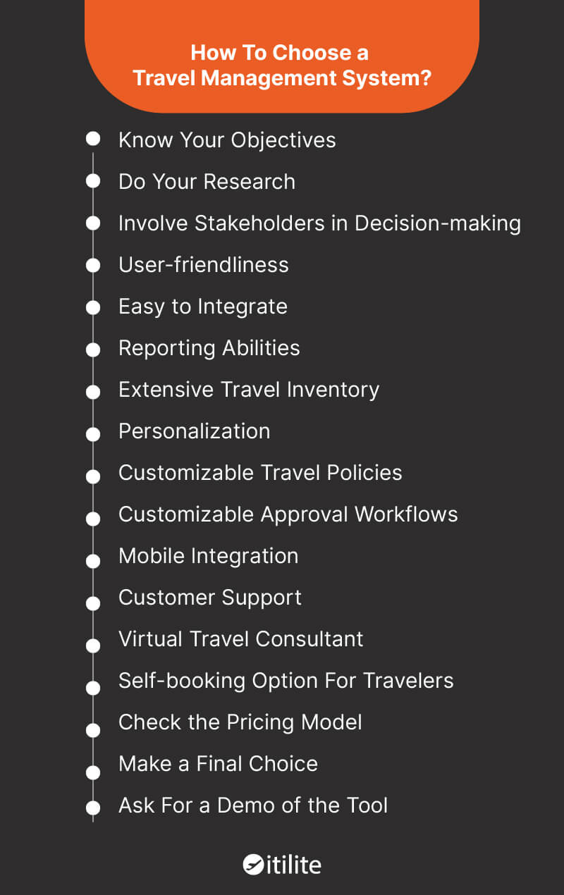 Choose the Best Travel Management System | ITILITE
