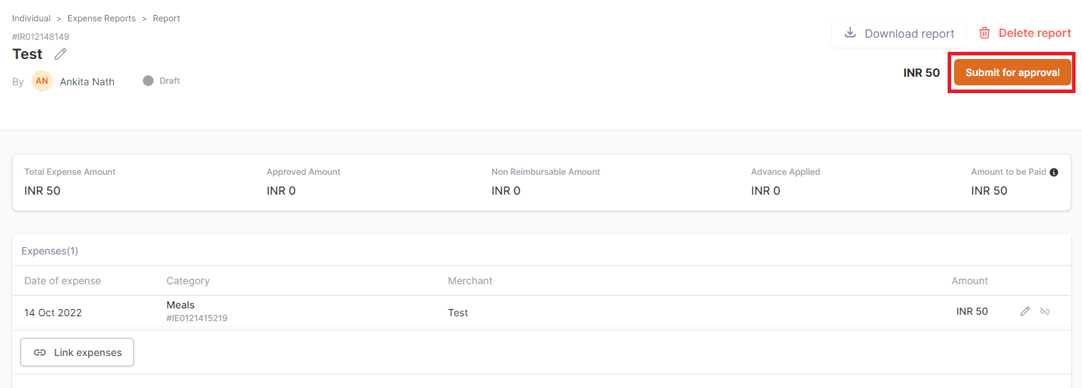 How to submit an expense report?